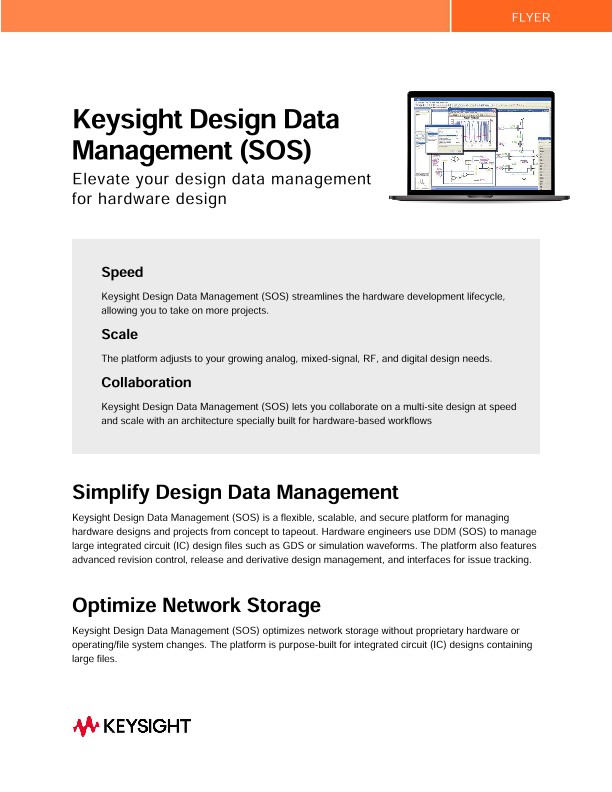 Keysight Design Data Management SOS PDF Asset Page | Keysight